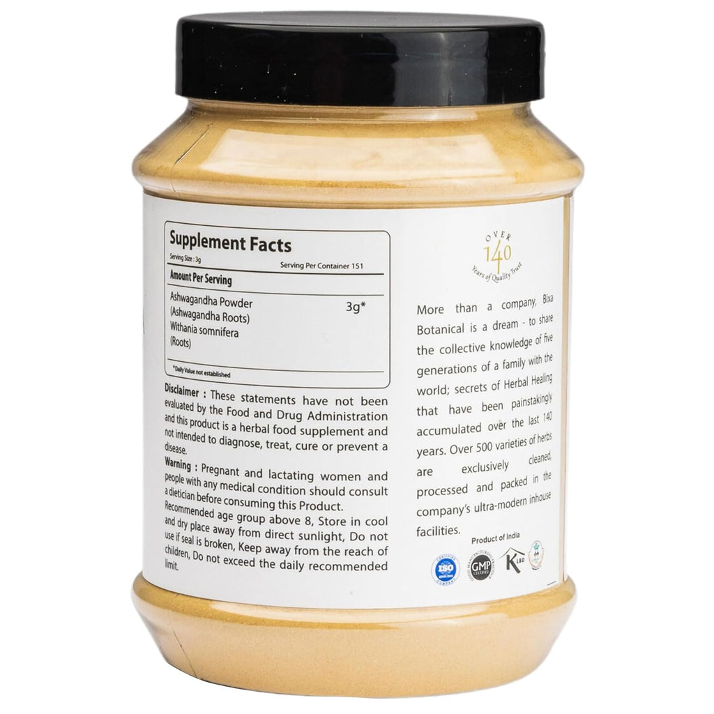 organic Ashwagandha supplement for stress relief