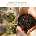 organic Assam black tea leaves