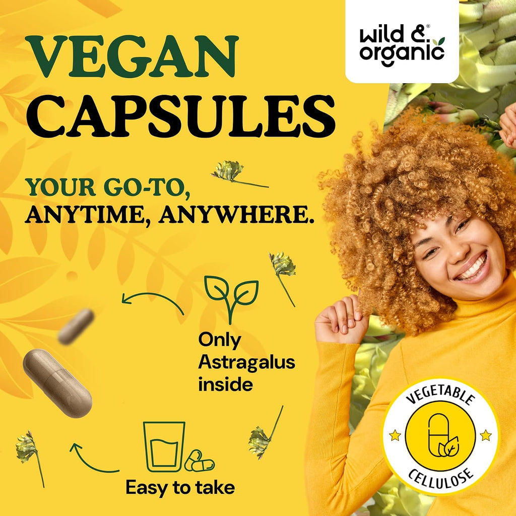 organic astragalus capsules for vitality