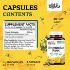 organic astragalus root supplement