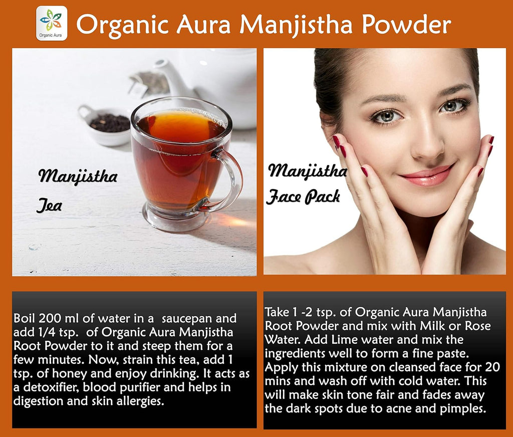 Organic Aura herbal Manjistha uses