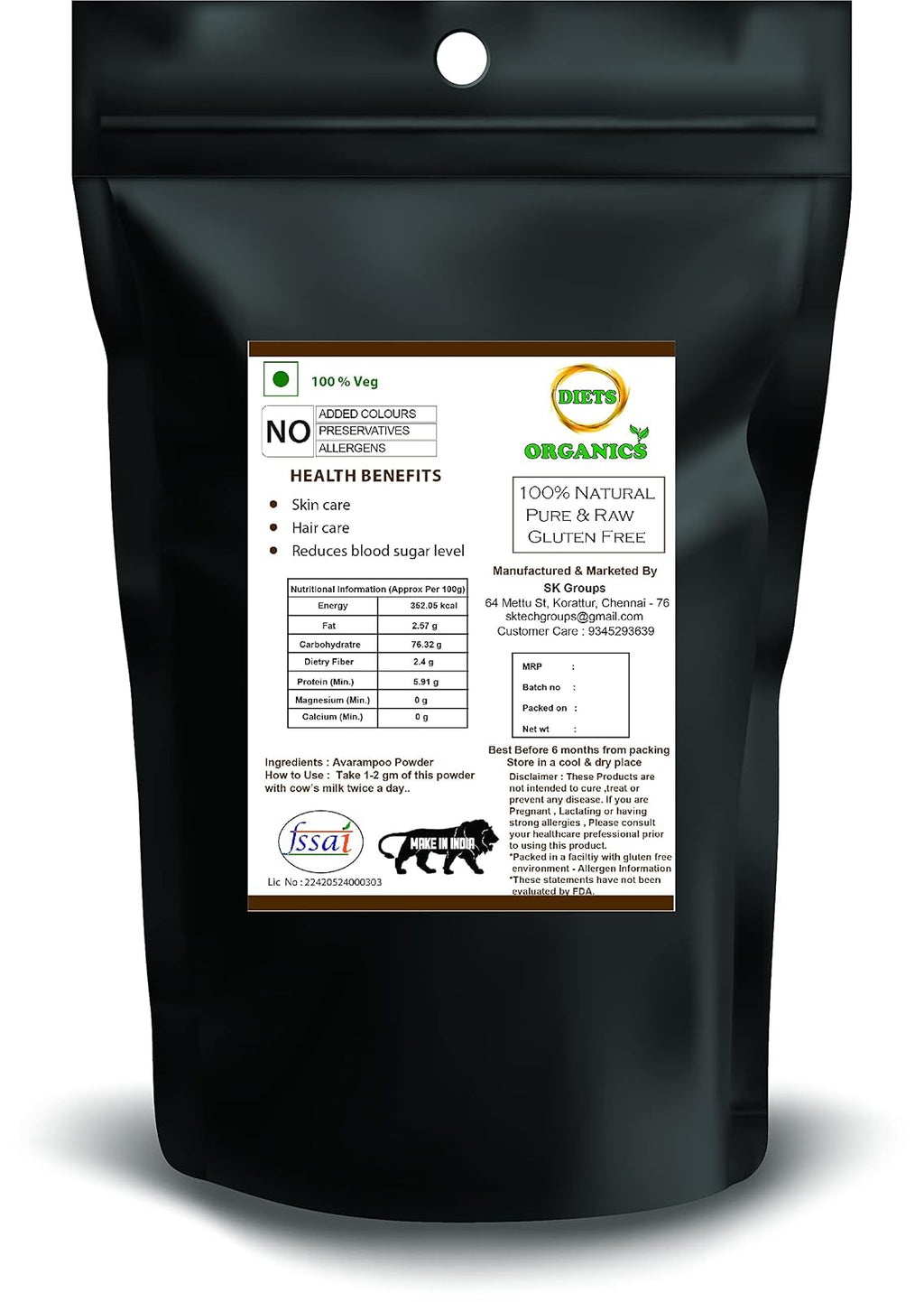 Organic Avarampoo powder for tea