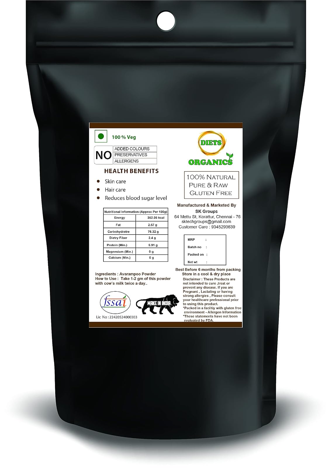 Organic Avarampoo powder for tea