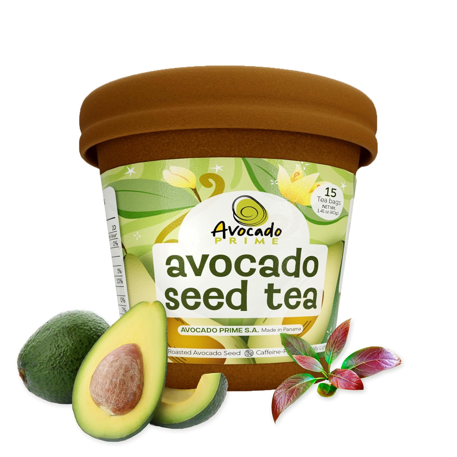 organic avocado herbal tea bags