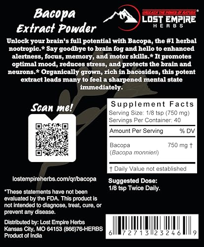 organic bacopa monnieri for stress relief