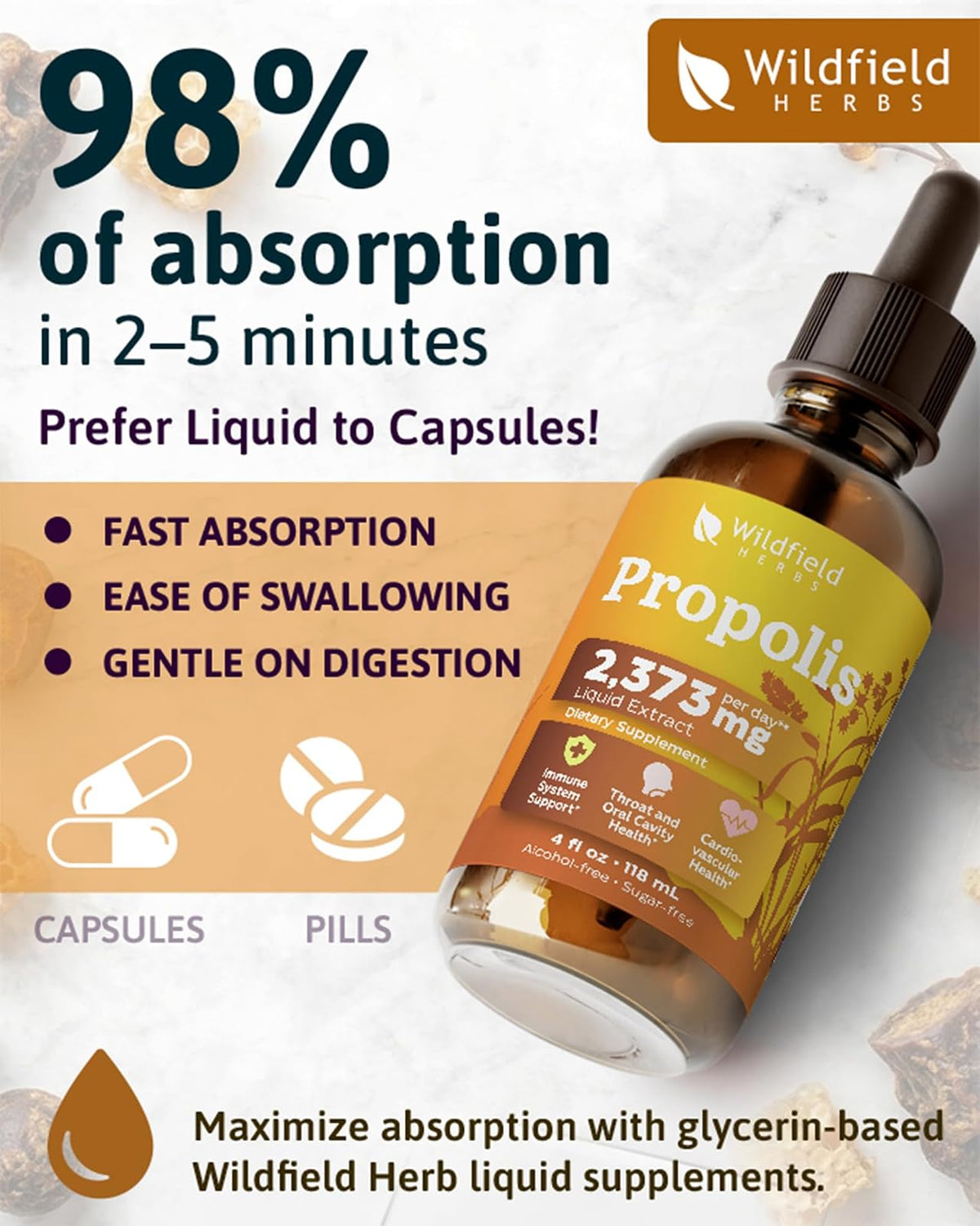 Organic bee propolis extract