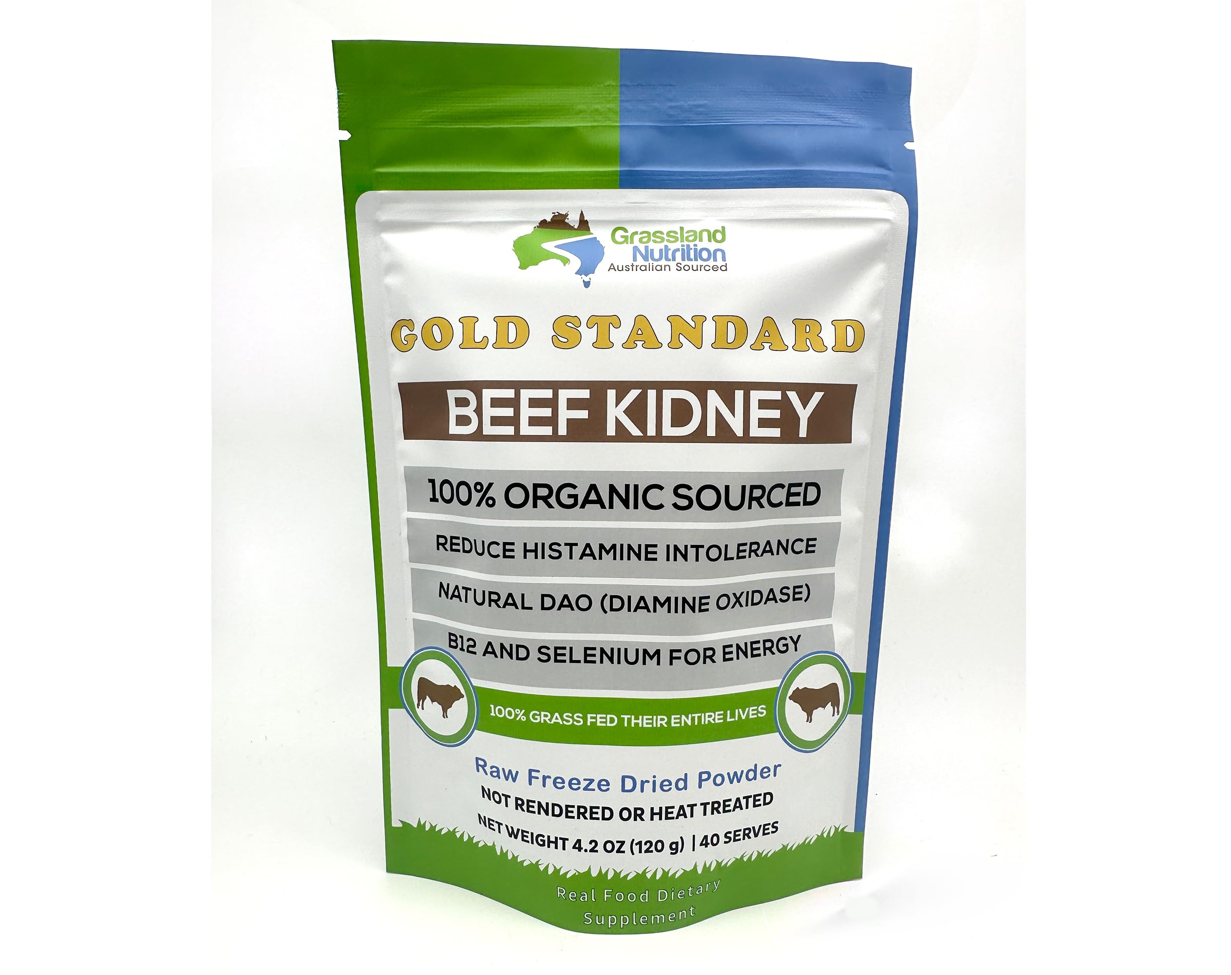 Organic beef kidney powder supplement