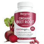 Organic beet root capsules for energy
