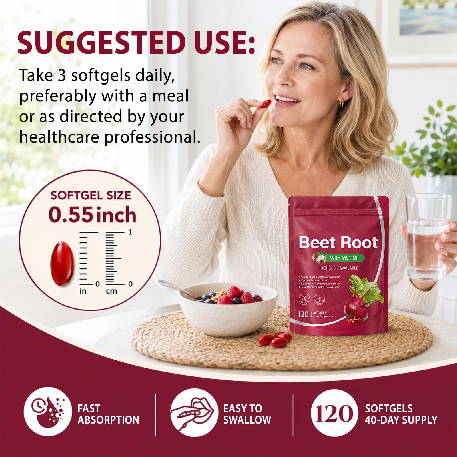 organic beet root extract with MCT oil