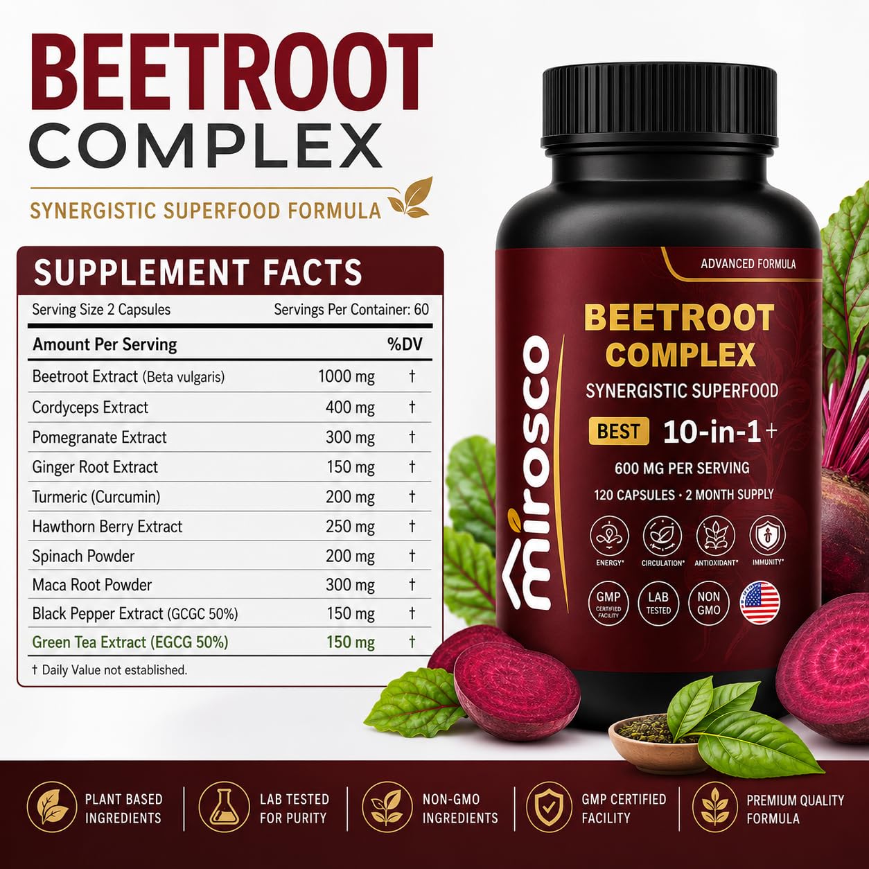 Organic beet root for daily wellness