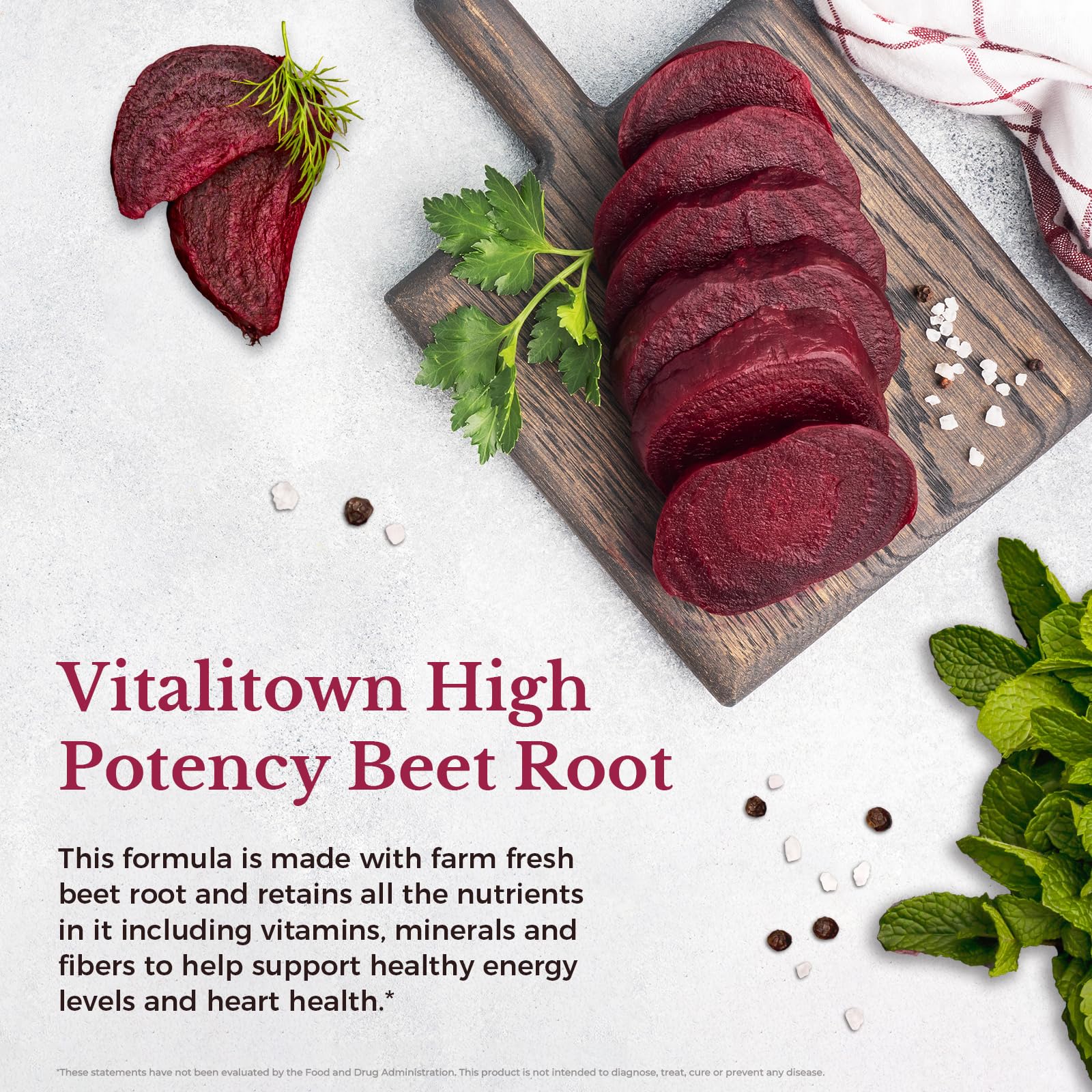 Organic beet root for heart health