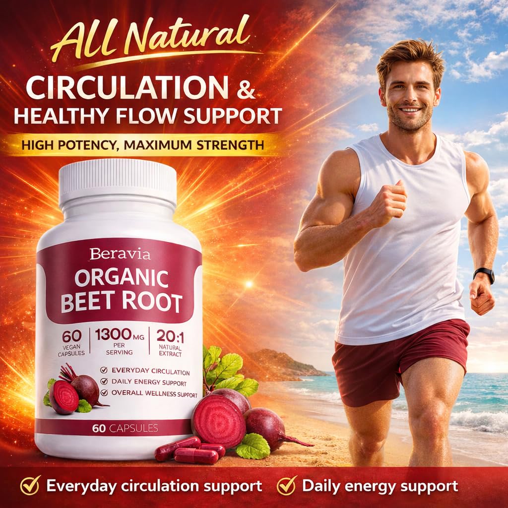 Organic beet root for improved circulation