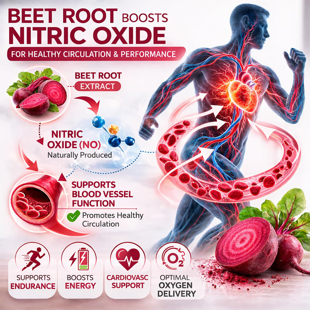 Organic beet root for improved circulation