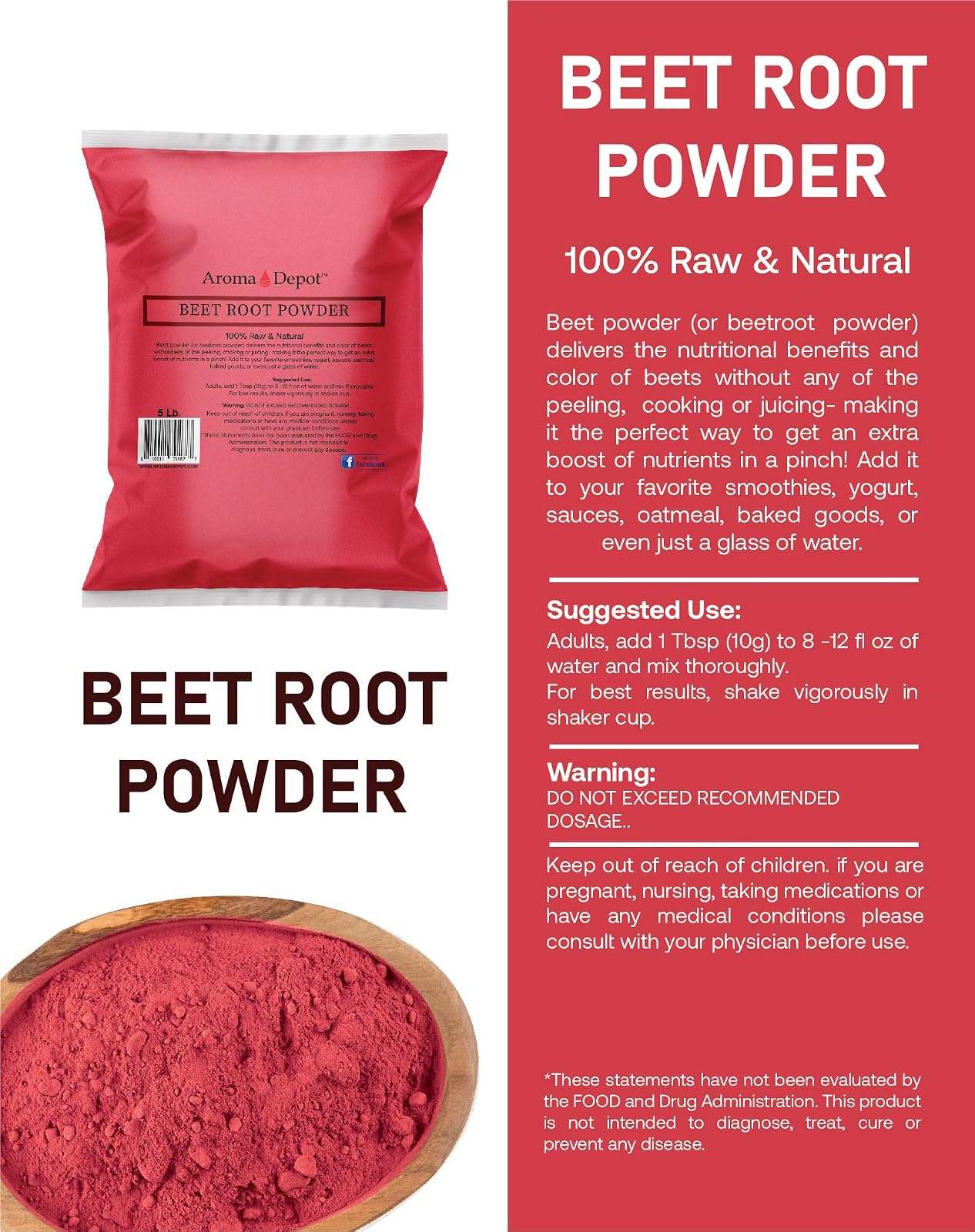 organic beet root powder for energy