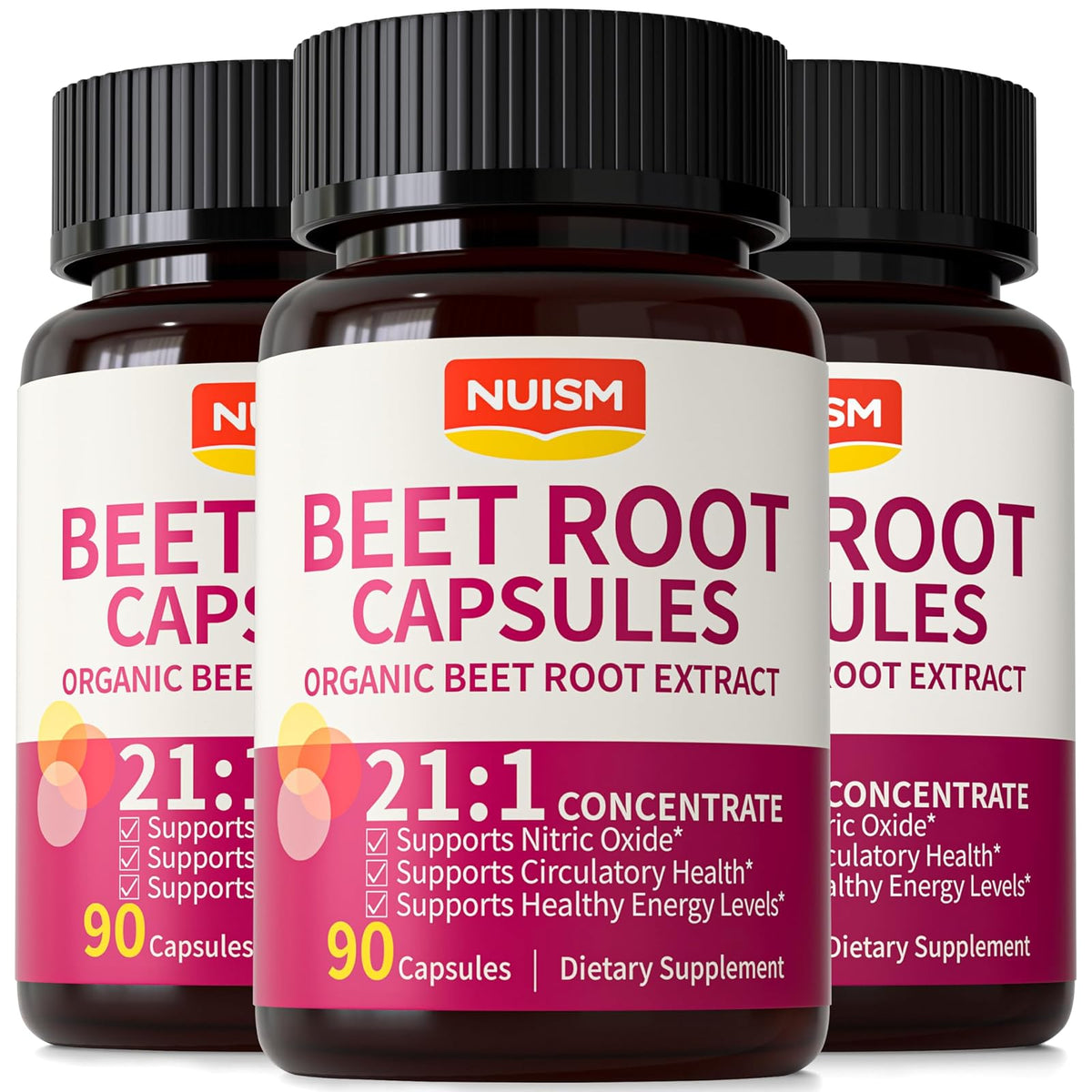 Organic beet root supplement capsules