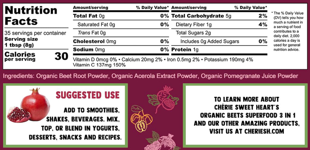 organic beets for smoothies and shakes
