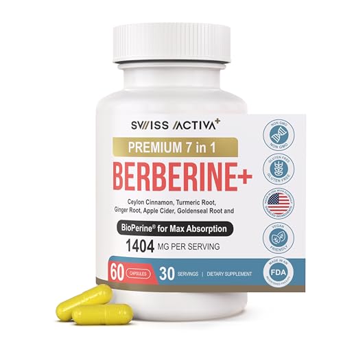 Organic berberine supplement with turmeric