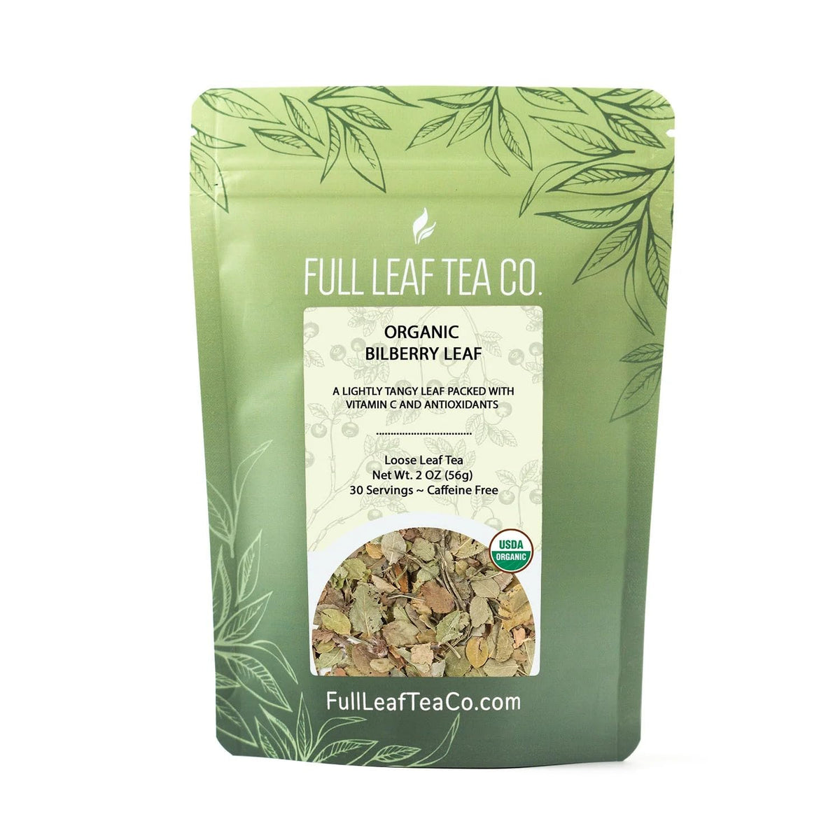 organic bilberry leaf herbal tea
