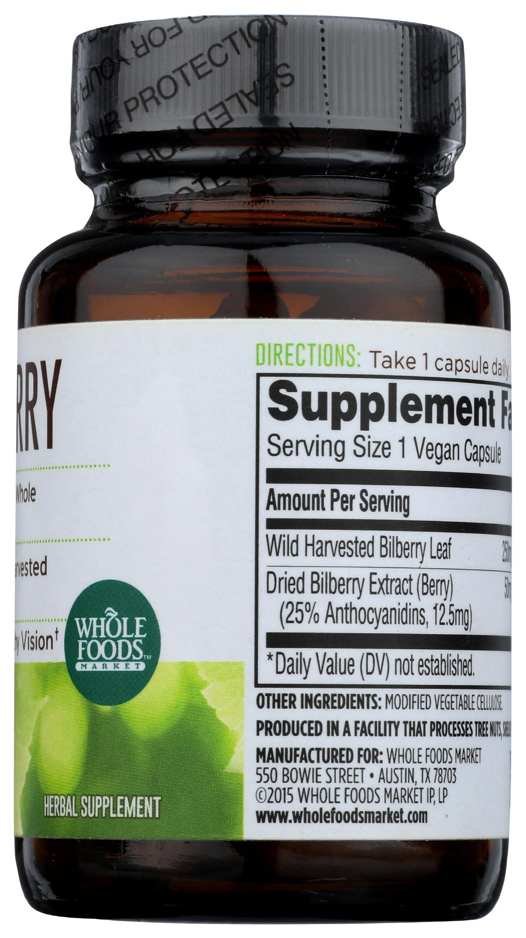 organic bilberry supplement for vitality