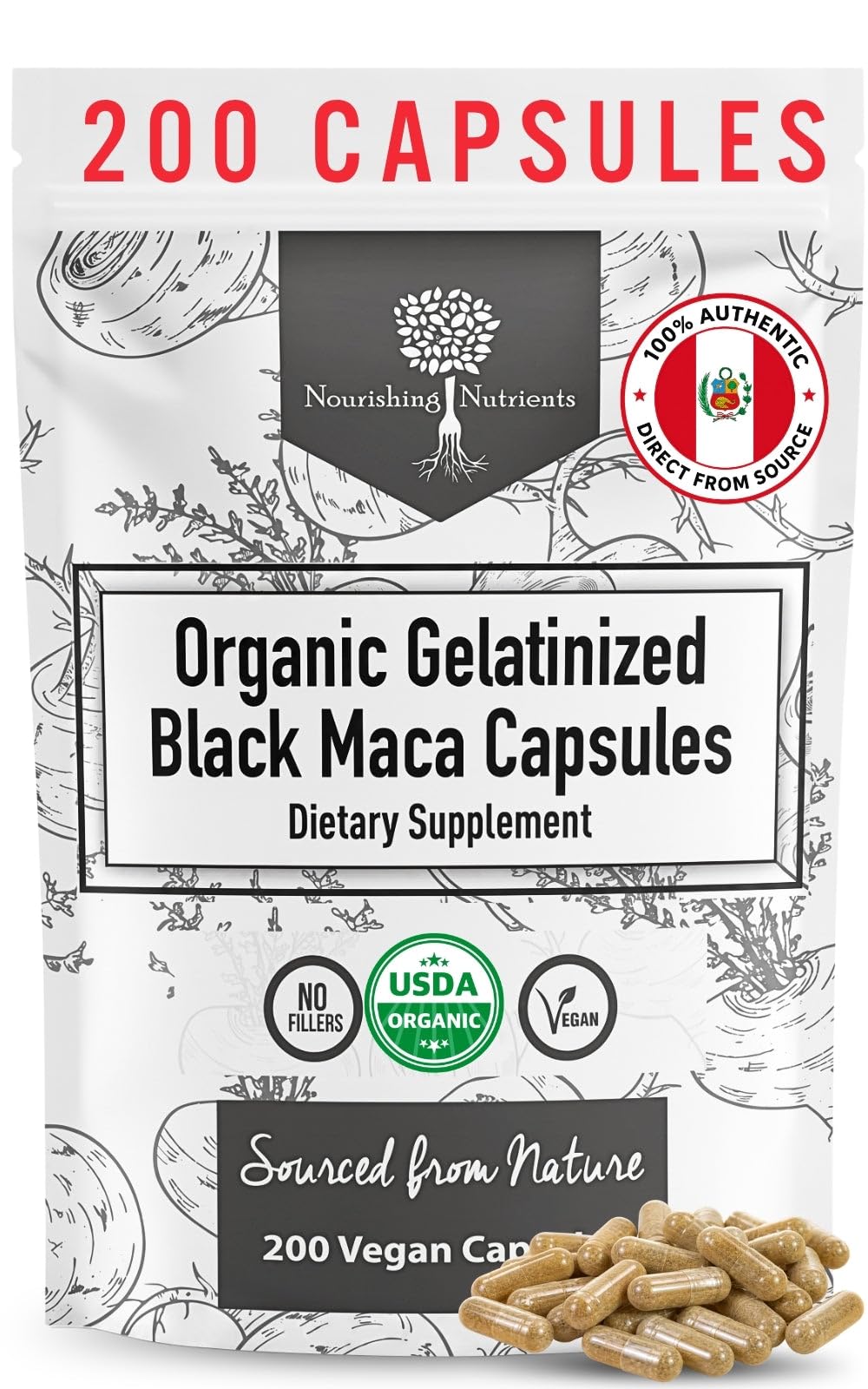 organic black maca root capsules