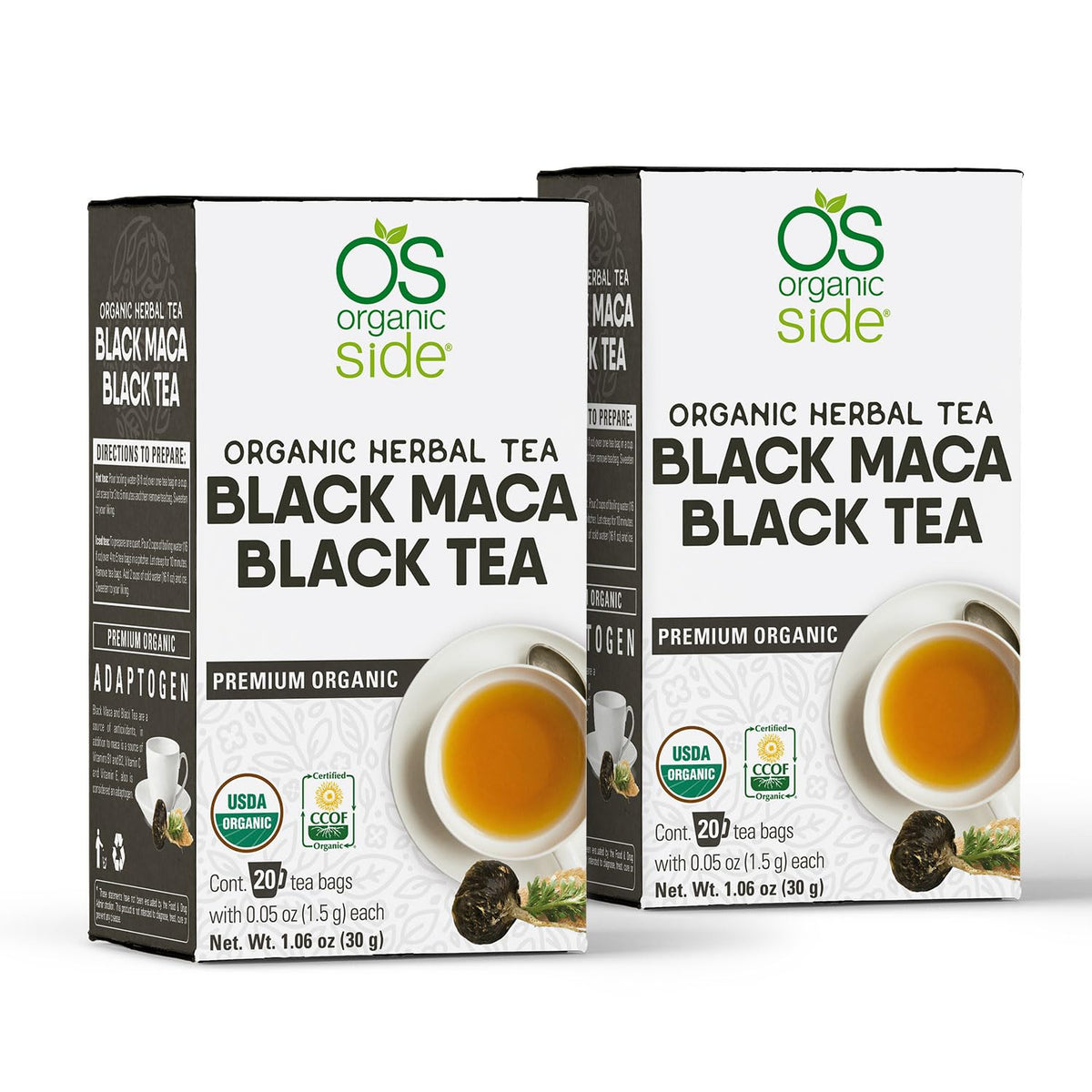 organic black maca tea bags