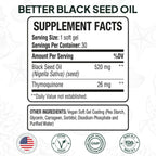 organic black seed oil 5% thymoquinone