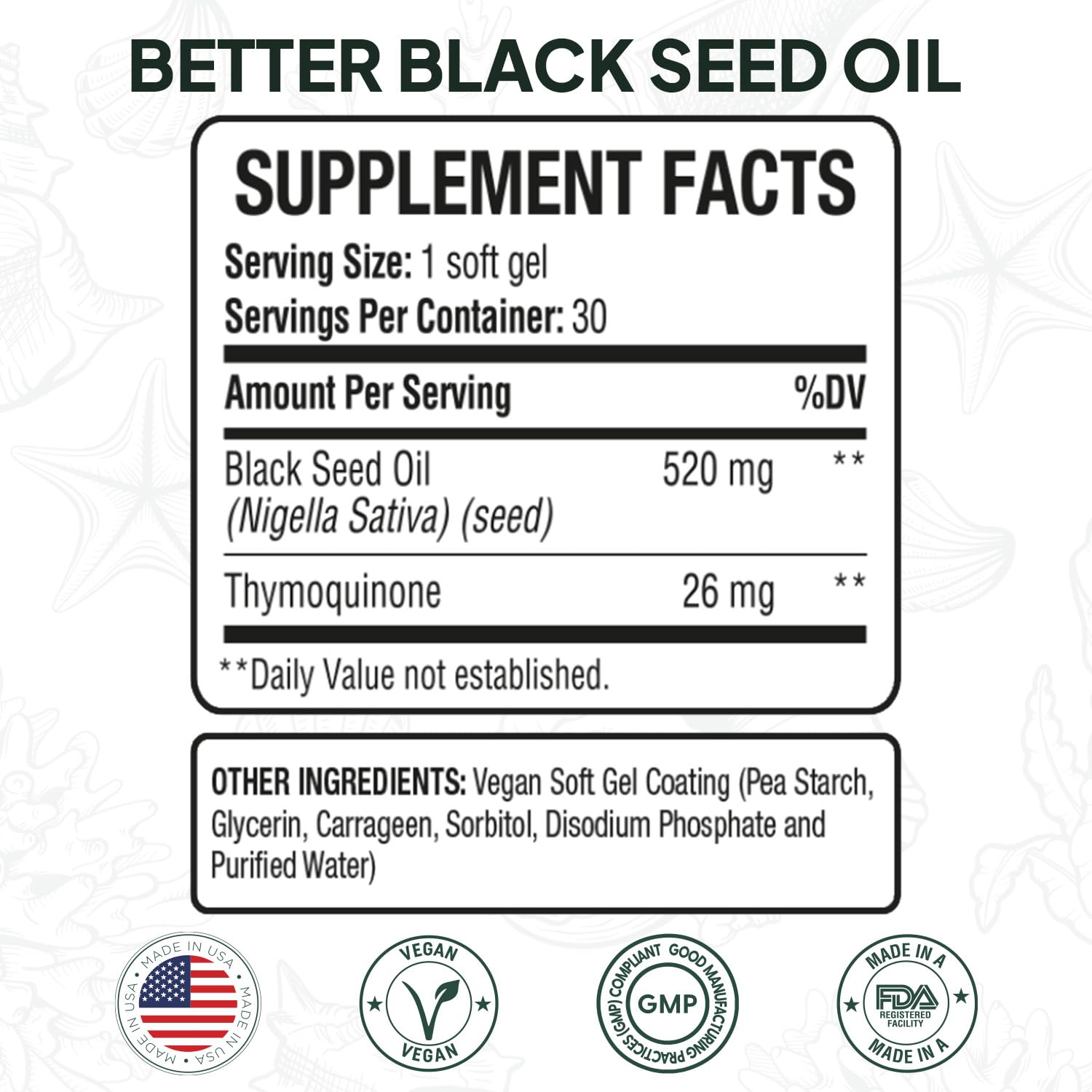 organic black seed oil 5% thymoquinone
