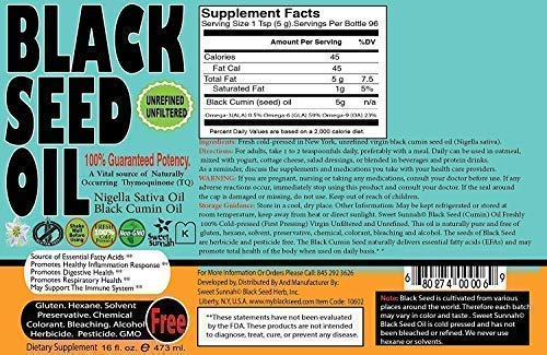 Organic black seed oil for wellness