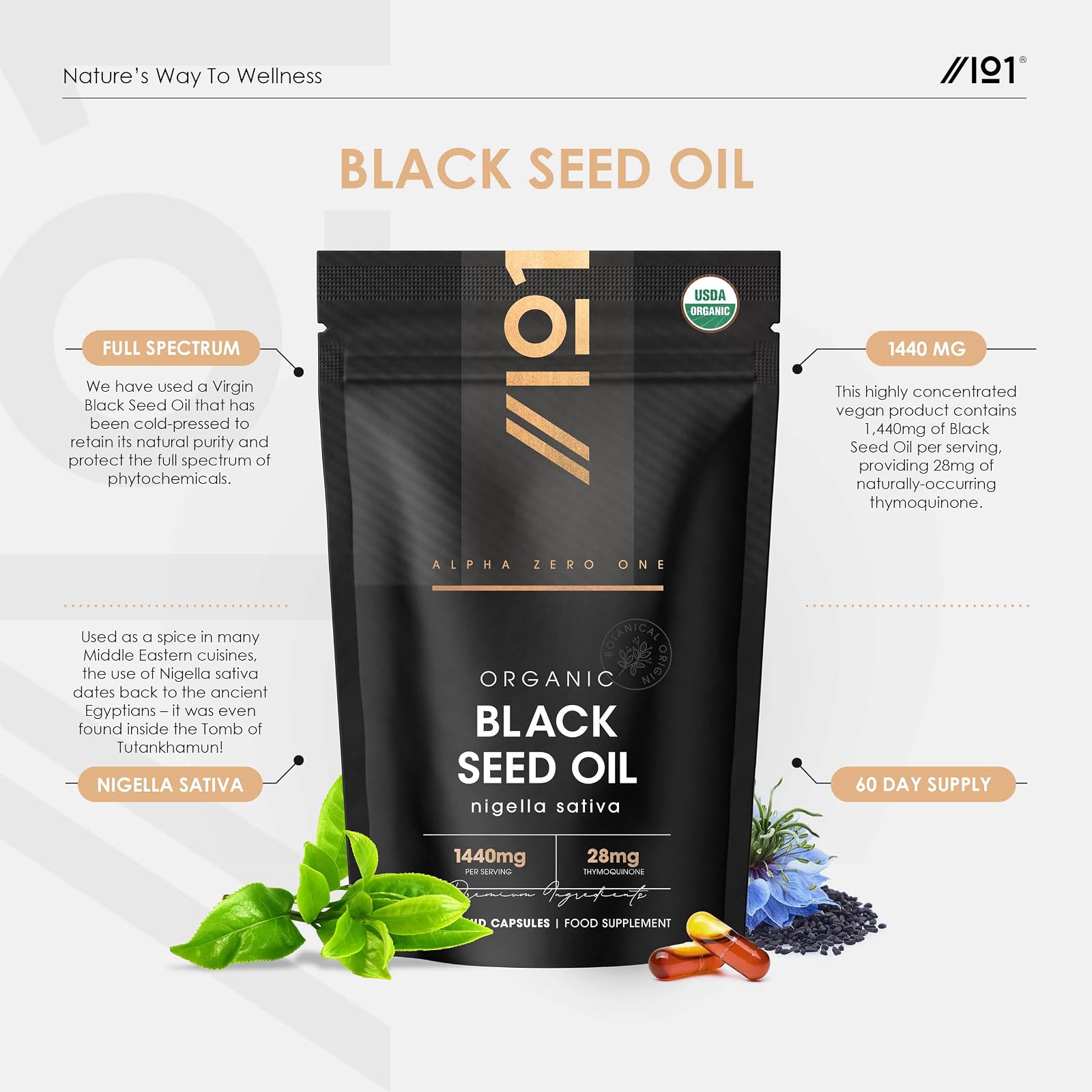 organic black seed oil supplement