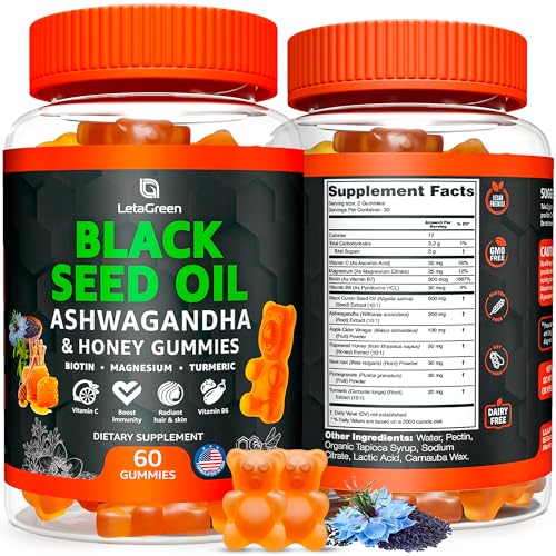 Organic black seed oil with ashwagandha