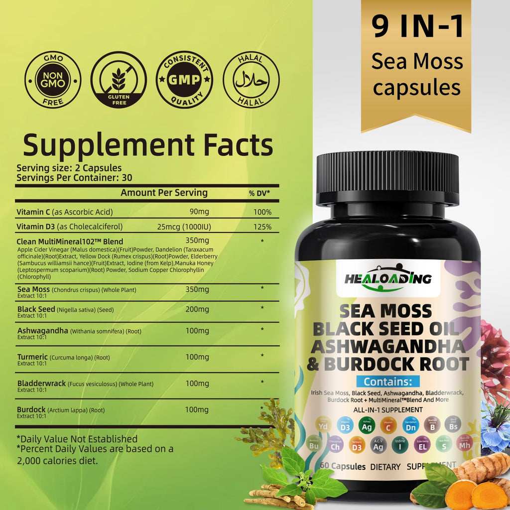 organic bladderwrack capsules for thyroid support