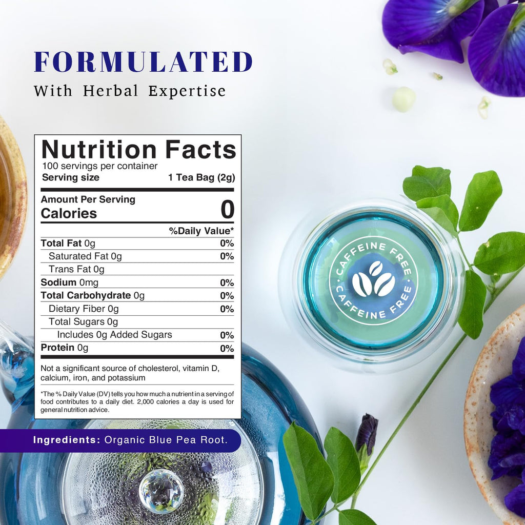 organic blue pea flower tea