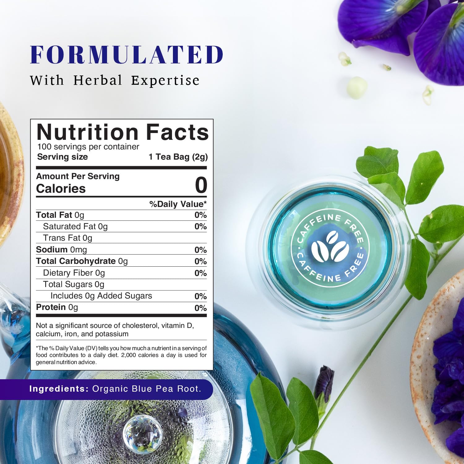 organic blue pea flower tea