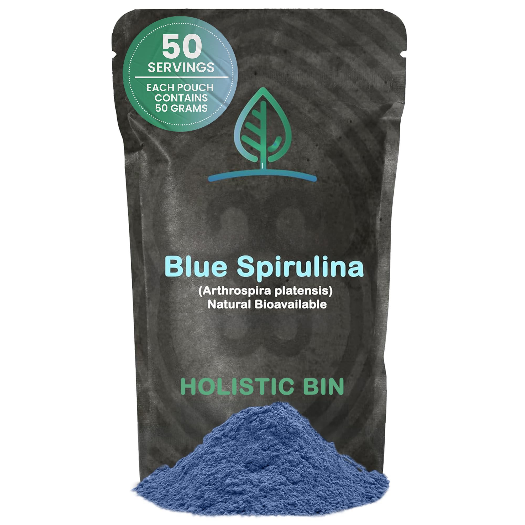 organic blue spirulina powder supplement