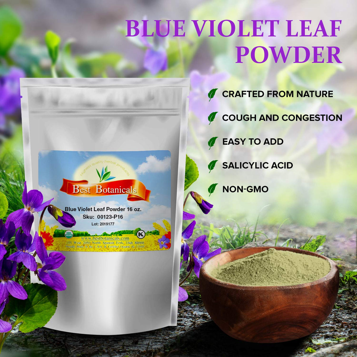 organic blue violet leaf benefits
