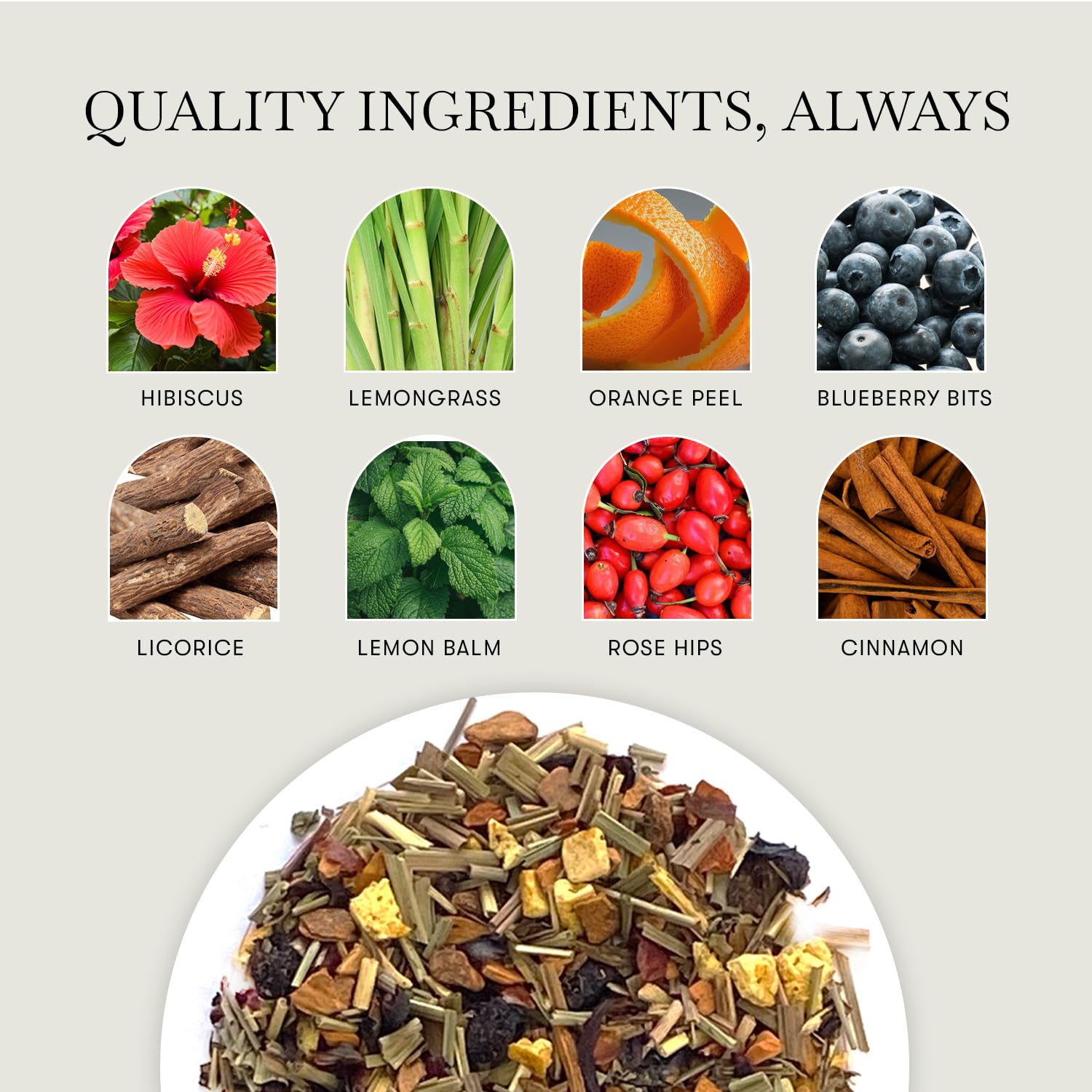 organic blueberry herbal tea blend