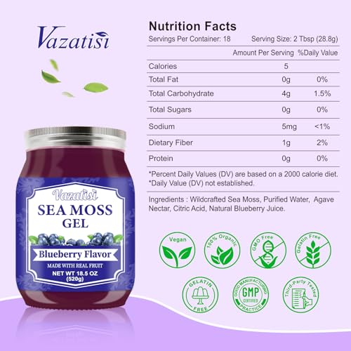 organic blueberry sea moss gel