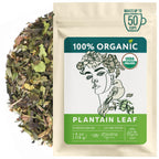 organic broadleaf plantain leaf tea