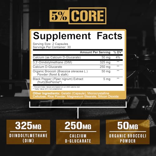 Organic broccoli extract in DIM formula