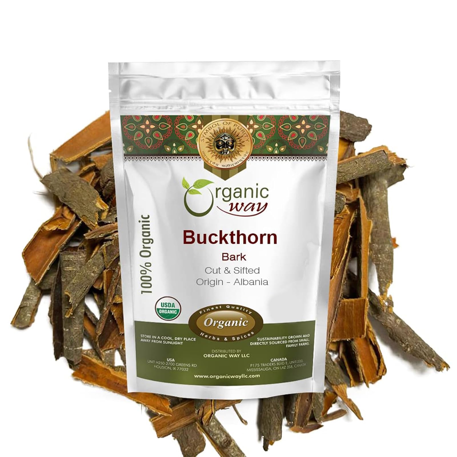 organic buckthorn bark herbal tea