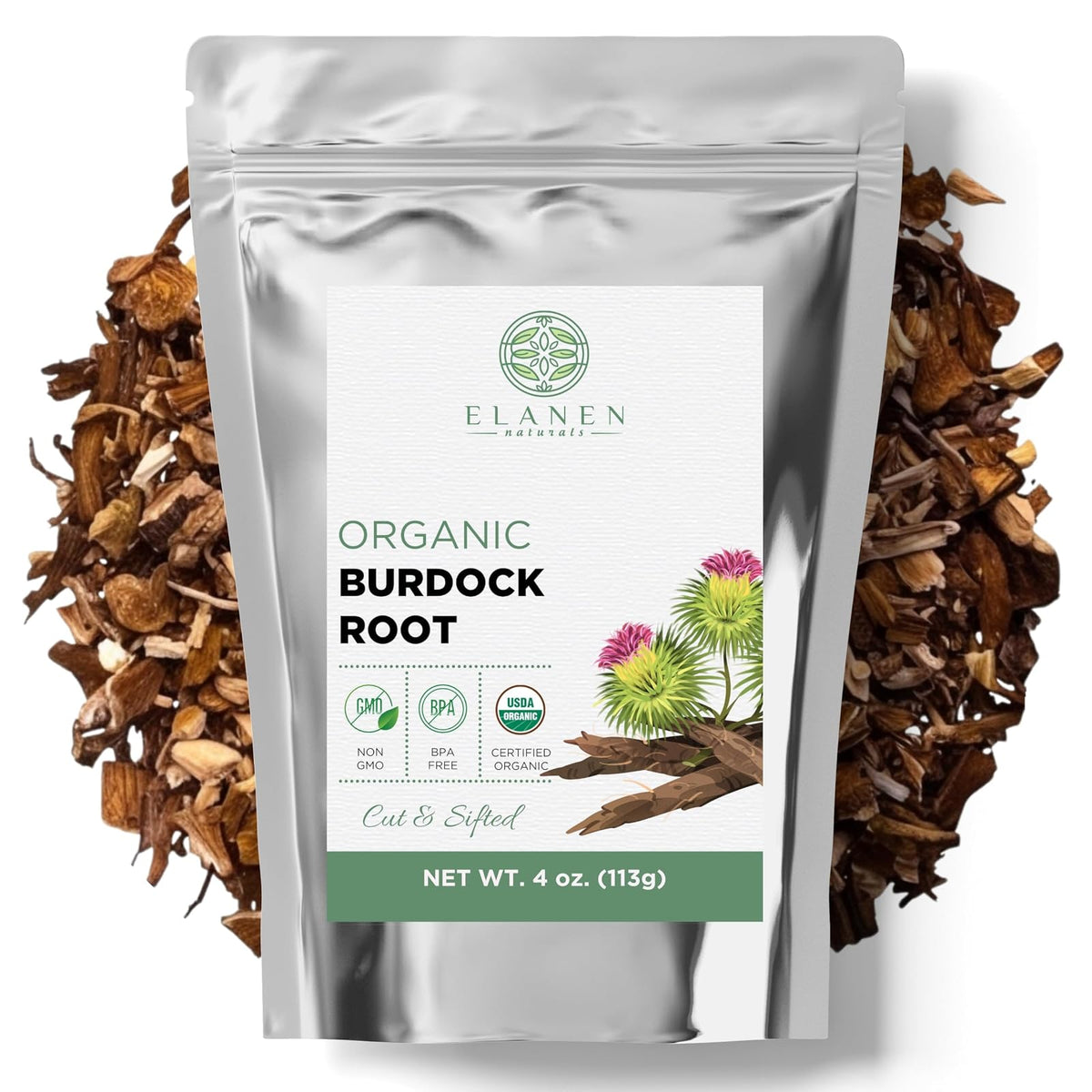 organic burdock root dried herb