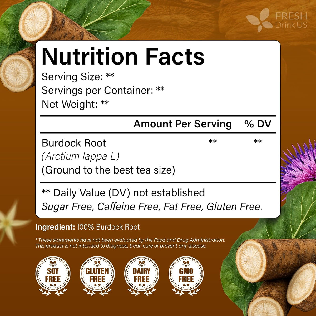organic burdock root herbal tea
