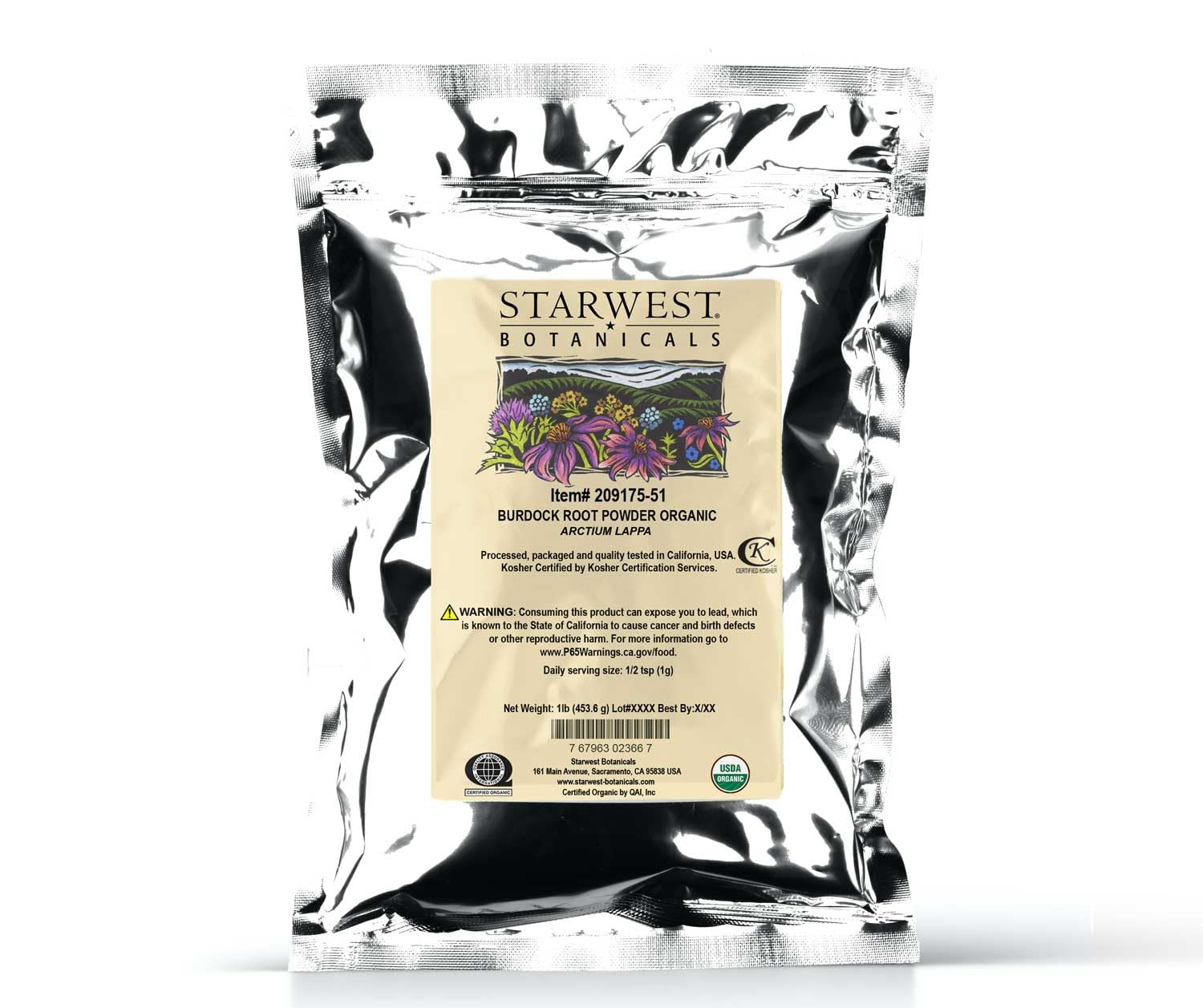 organic burdock root powder for echinacea