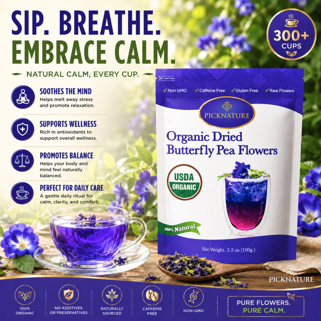 organic butterfly pea flower tea blend