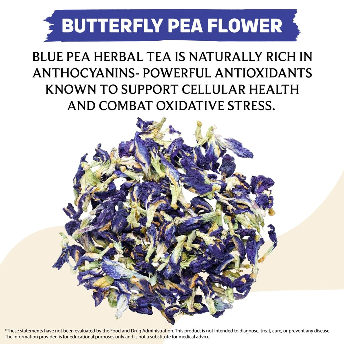 organic butterfly pea herbal tea blend
