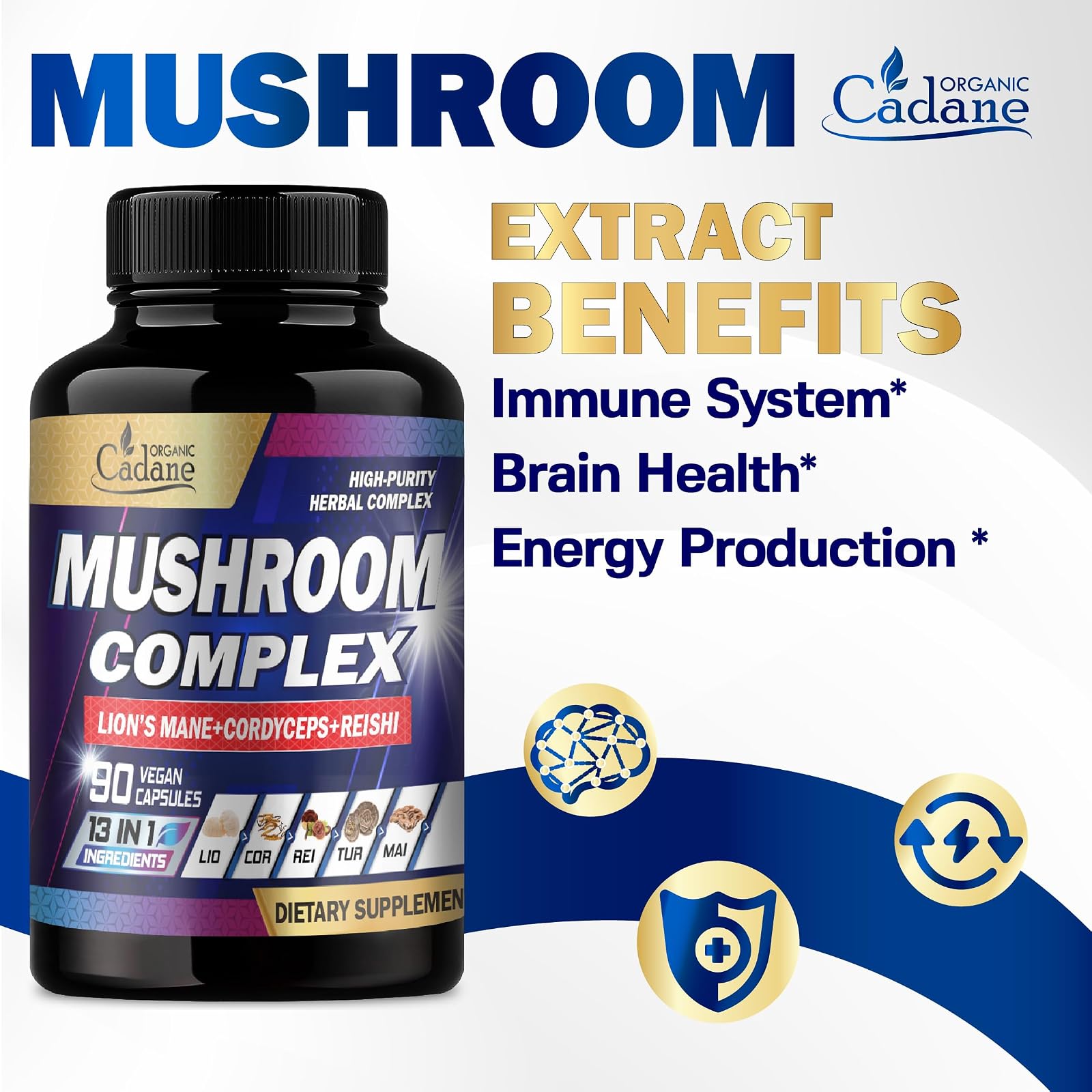 Organic Cadane adaptogen blend for stress relief