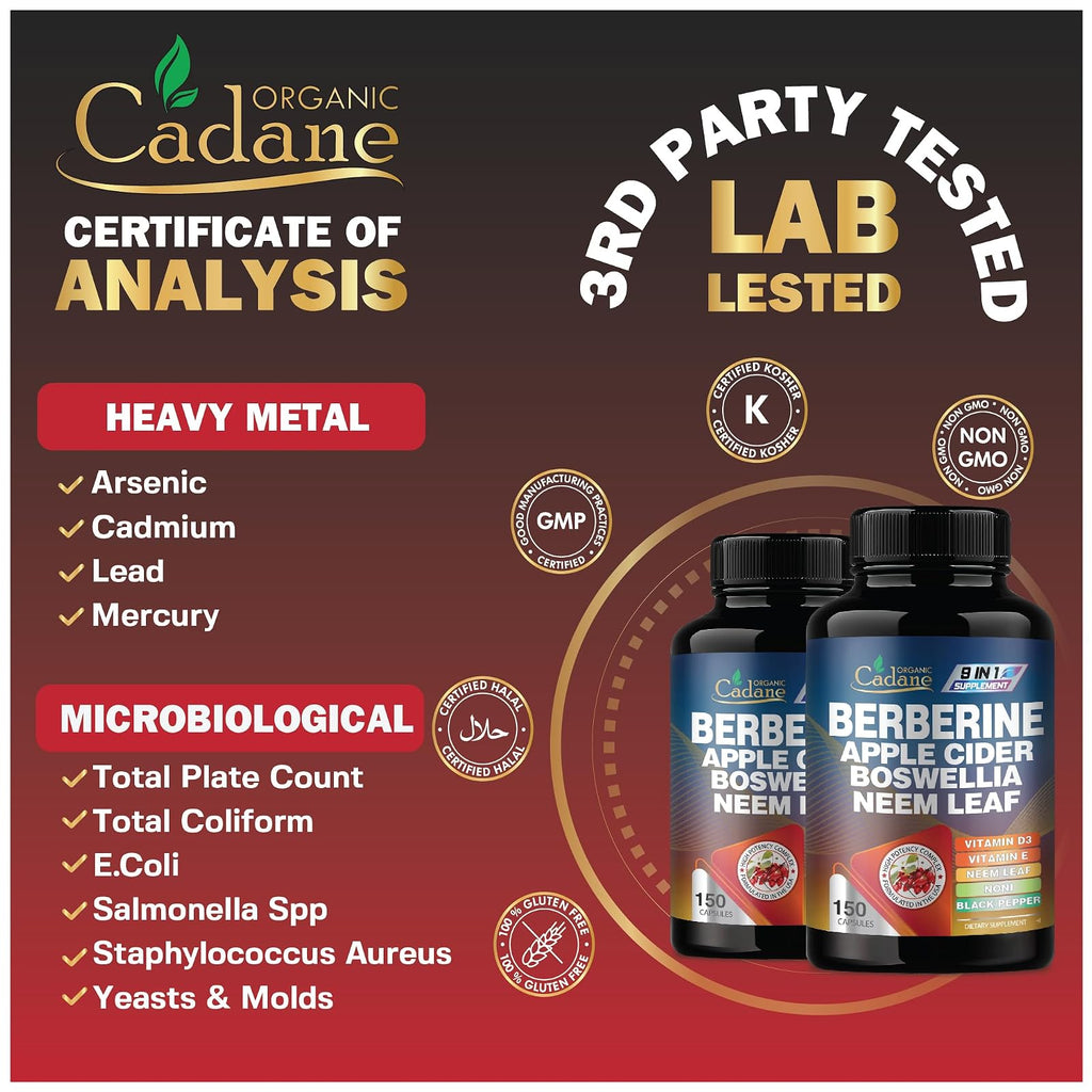 Organic Cadane Berberine for blood sugar balance