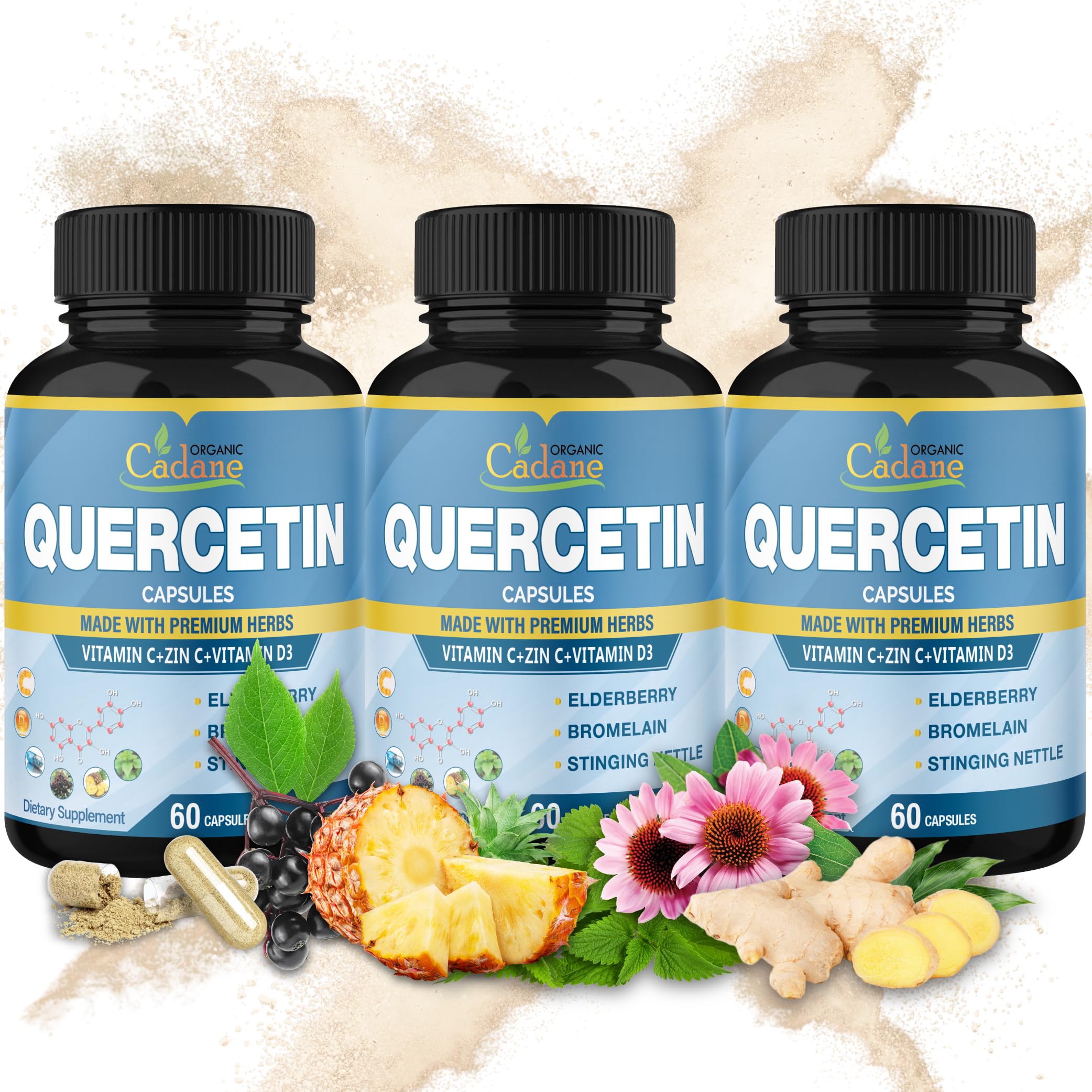Organic Cadane Quercetin capsules for immunity