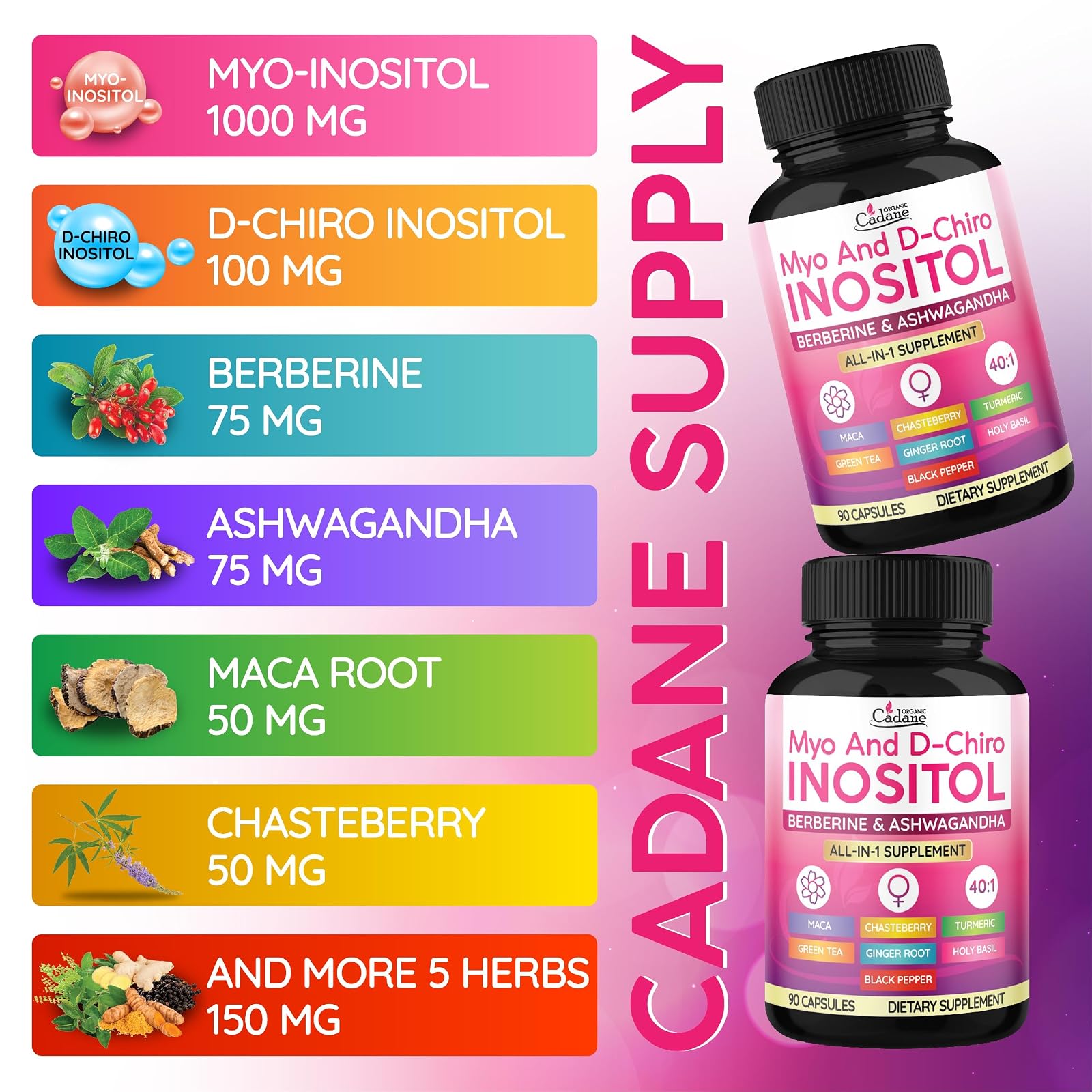 Organic Cadane vitamin B complex supplement
