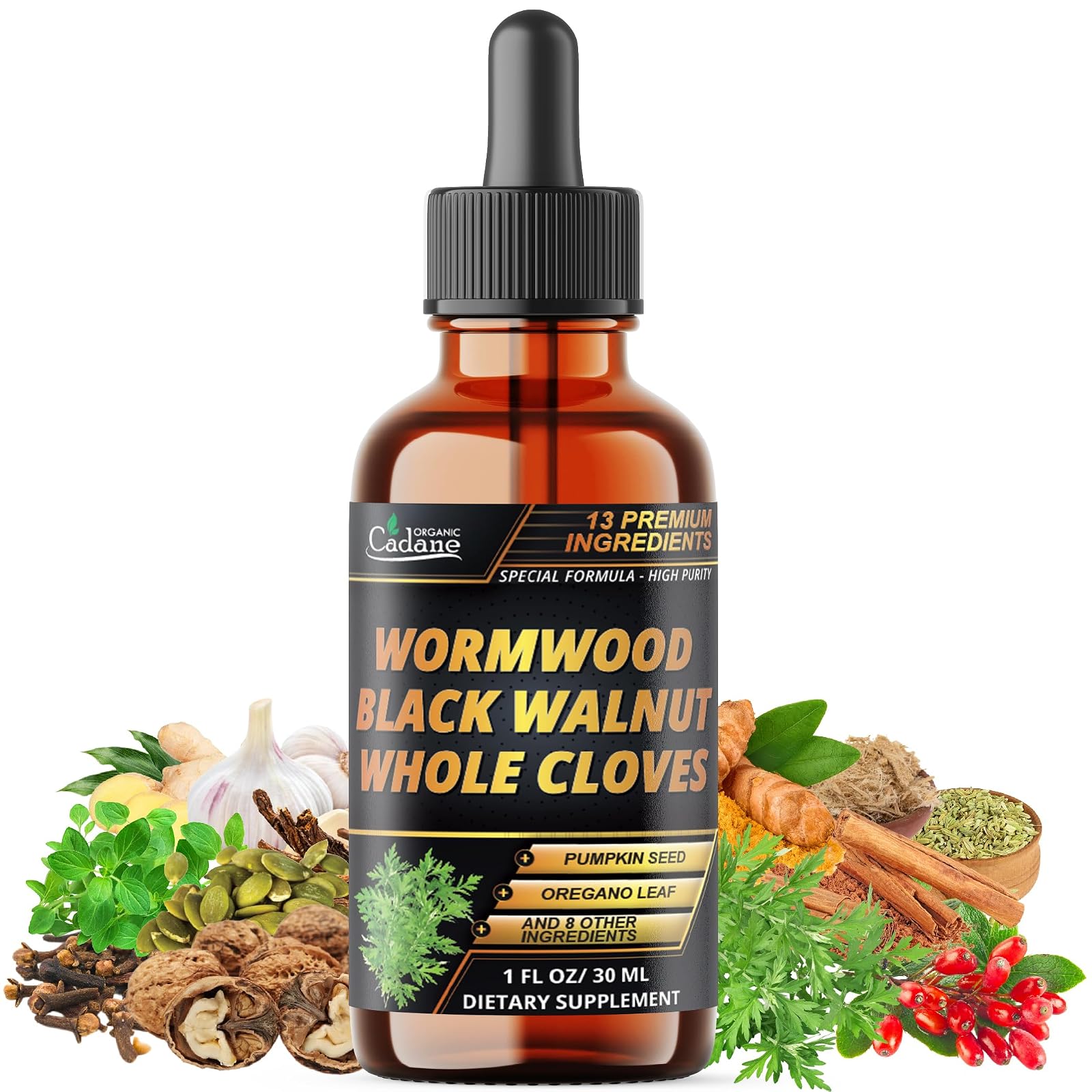 Organic Cadane wormwood liquid drops